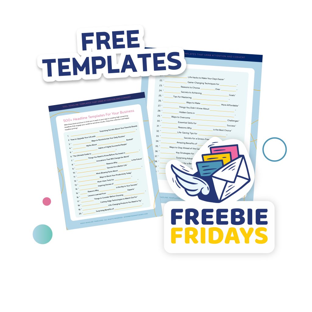 Freebie Fridays Opt In - Freebie Fridays